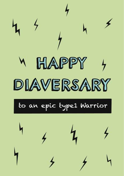 Type1 warrior, Diaversary card | thortful