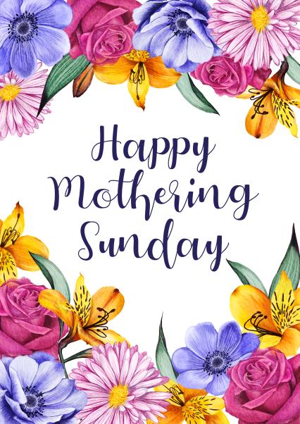 Classic Mothers Day Card - Flowers - Happy Mothering Sunday | thortful