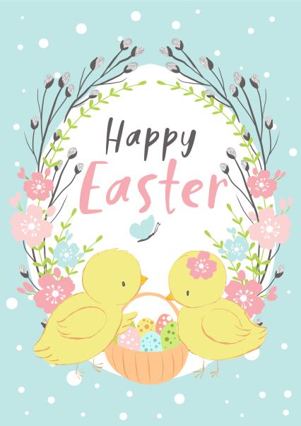 Cute Easter chicks. Happy Easter card | thortful