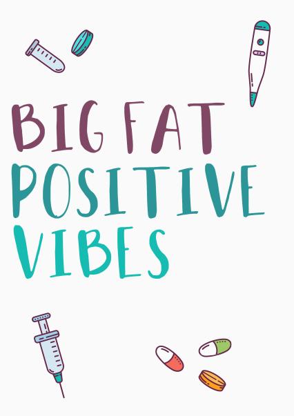 Big Fat Positive Vibes IVF | Fertility Treatment greeting card | thortful