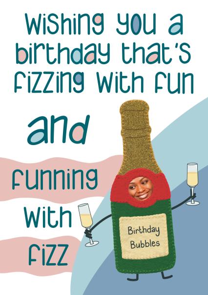 Fizzy Birthday Photo Card | thortful