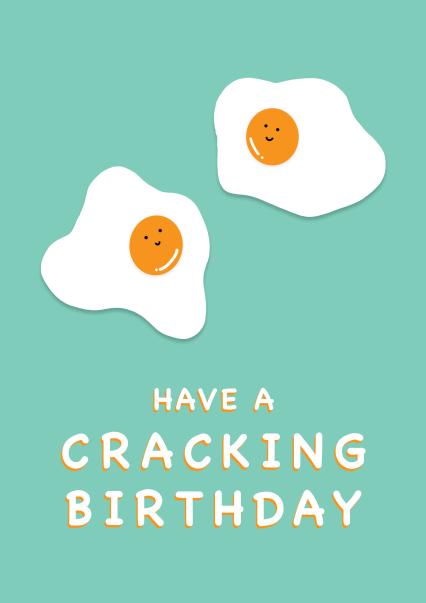 Unisex Funny Cracking Egg Birthday Card | thortful