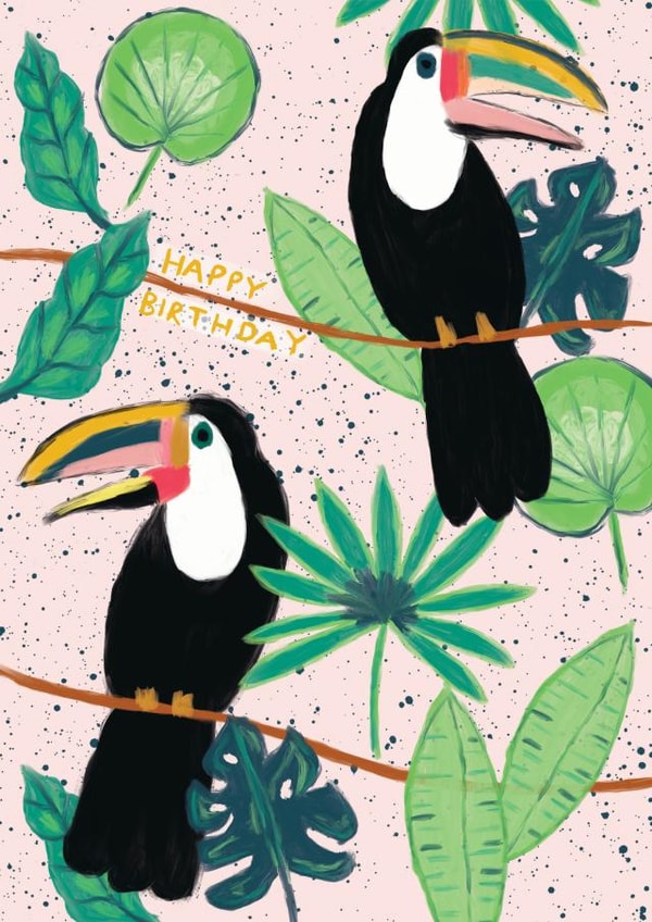 Tropical Toucans Birthday Card | thortful