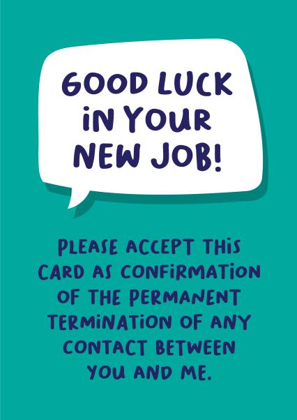 Good Luck Job Card | thortful