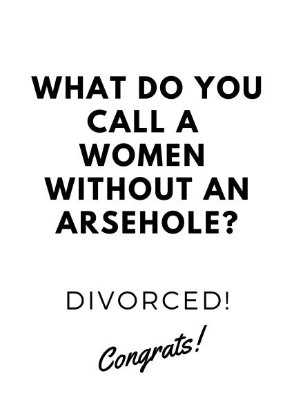 Congrats on your divorce | thortful