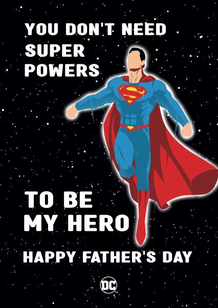 Cute Father's Day Card - Superman - Super Powers | thortful