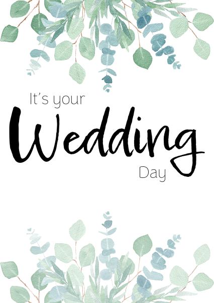 It's your wedding day card - Floral wedding card | thortful