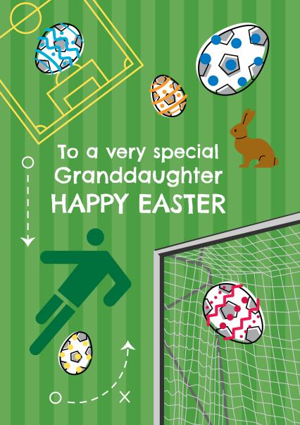 Granddaughter Happy Easter Soccer Card | thortful