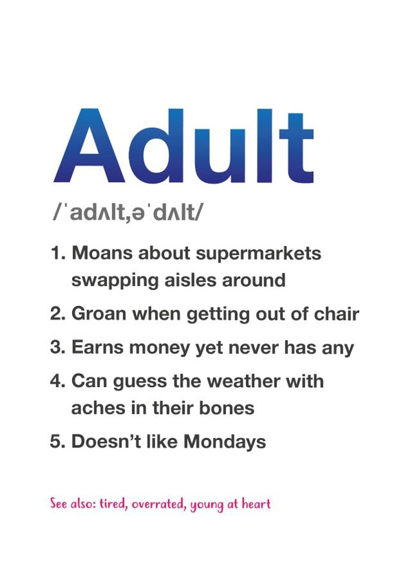Defination of Adult | thortful