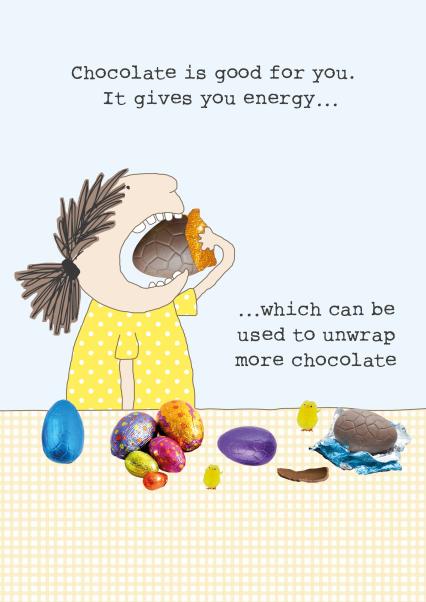 Chocolate Energy Easter card | thortful