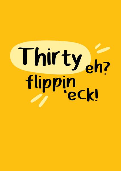 flippin eck 30th Birthday card | thortful