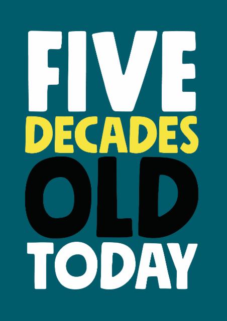 Five decades old 50th birthday card | thortful