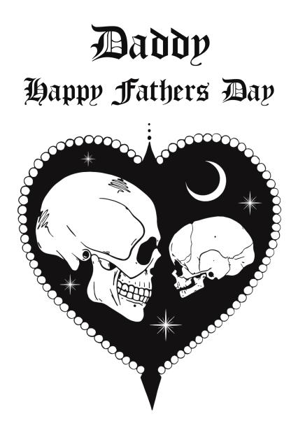 Daddy skull Fathers Day card | thortful