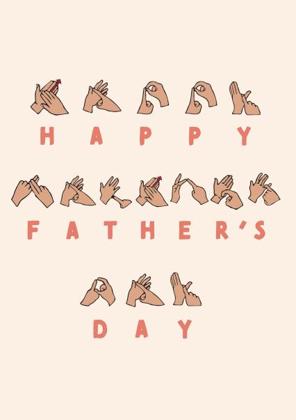 BSL British Sign Language Father's Day Card | thortful