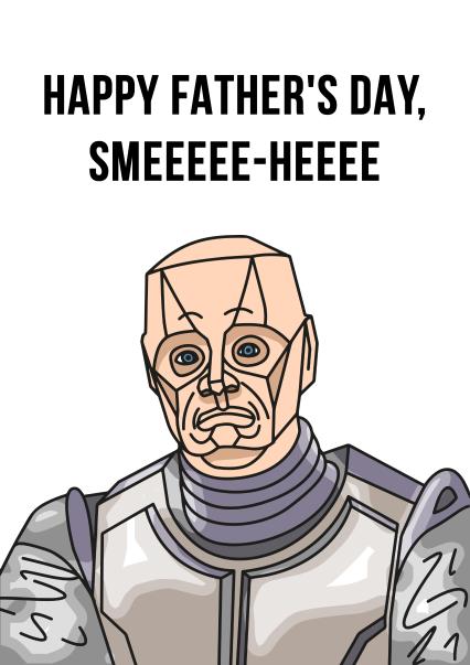 Red Dwarf Kryton Smeg Head Smee Hee Father's Day Card | thortful