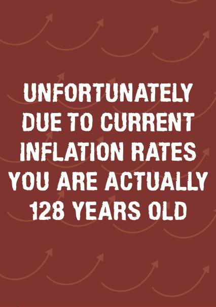 Inflation Rates Birthday Card | thortful