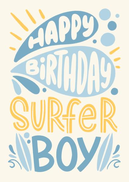 Happy birthday Surfer boy | thortful