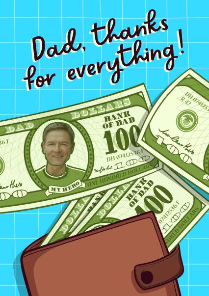 Bank of Dad Photo Card | thortful