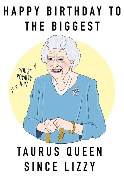 Taurus queen funny birthday card | thortful