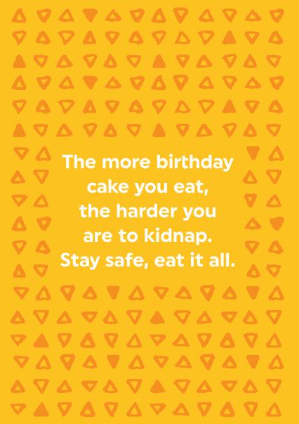 Funny Eat All The Cake Birthday Card | thortful