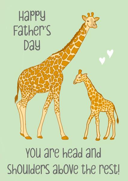 Lovely giraffe Father’s Day card | thortful