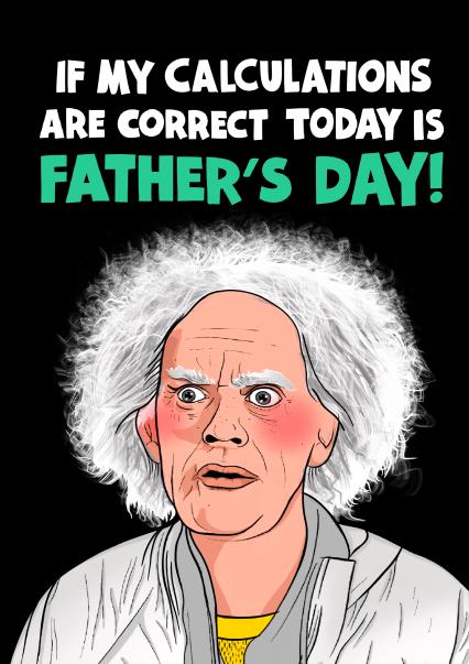 Back to the future Father’s Day card | thortful