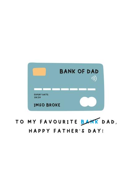 Bank of dad Father's day card | thortful