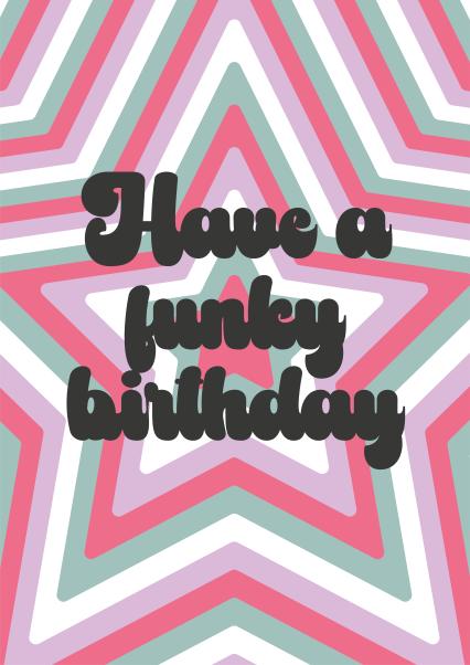 Funky Star Birthday Card | thortful