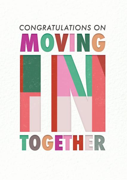 Congratulations on moving in together | thortful
