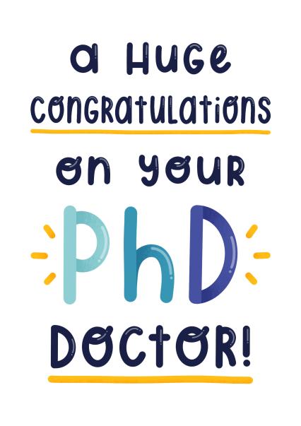 PhD Congratulations Doctor Card | thortful