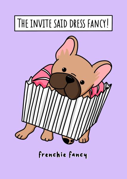 Frenchie Fancy Happy Birthday Card for Dog Lover | thortful