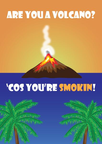 Smokin Volcano card | thortful