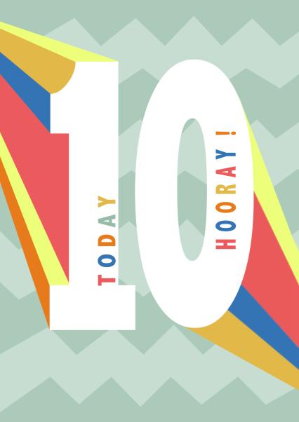 Ten today hooray! 1001 | thortful