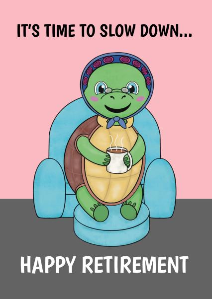 Happy Retirement Card For Her - Cute Old Tortoise | thortful
