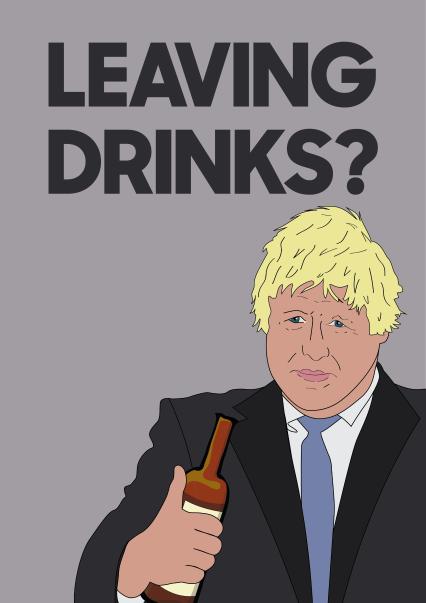 Boris themed leaving card | thortful