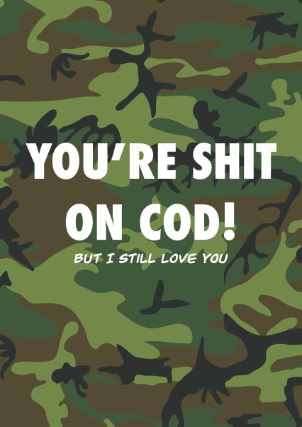 Call Of Duty Funny Card | thortful
