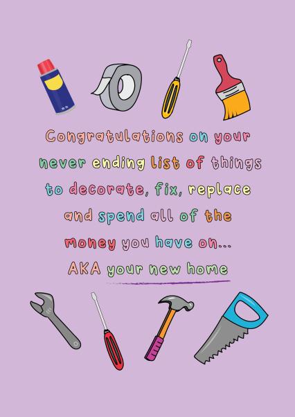 Never Ending List - New Home Card | thortful