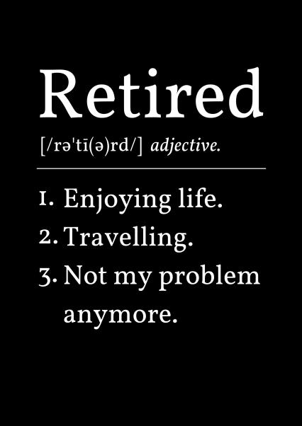 Retired Adjective Retirement Card | thortful