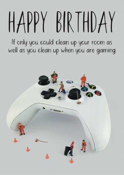 Gaming themed birthday card | thortful