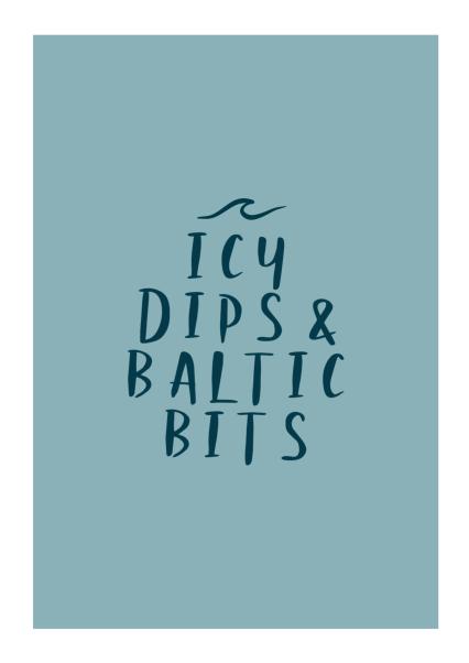 Icy Dips & Baltic Bits Card for Wild Cold Water Sea Swimmer | thortful