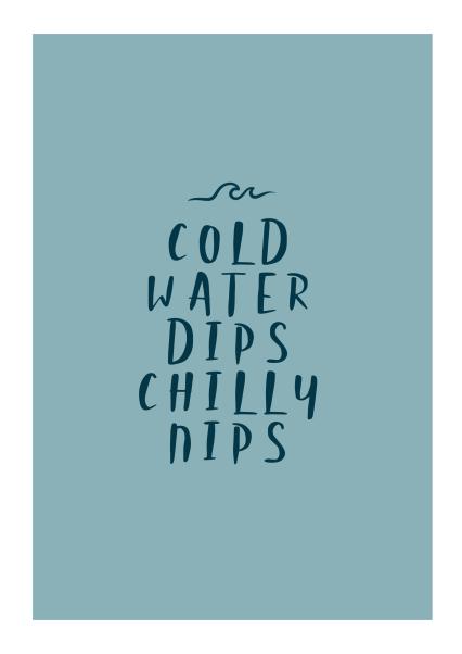 Cold Water Dips Chilly Nip Card for Wild Cold Water Sea Swimmer | thortful