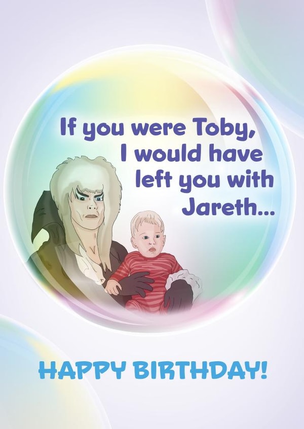 Labyrinth Jareth Sibling Birthday Card | thortful
