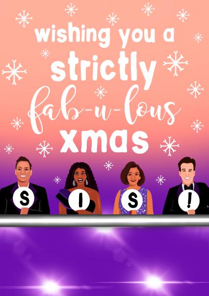 Funny Strictly Come Dancing Christmas a card for Sister | thortful