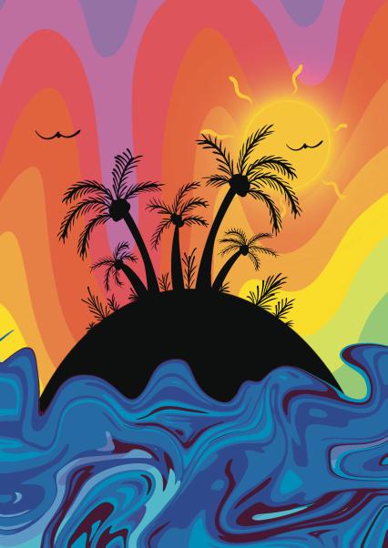 Funky Sunset Card | thortful