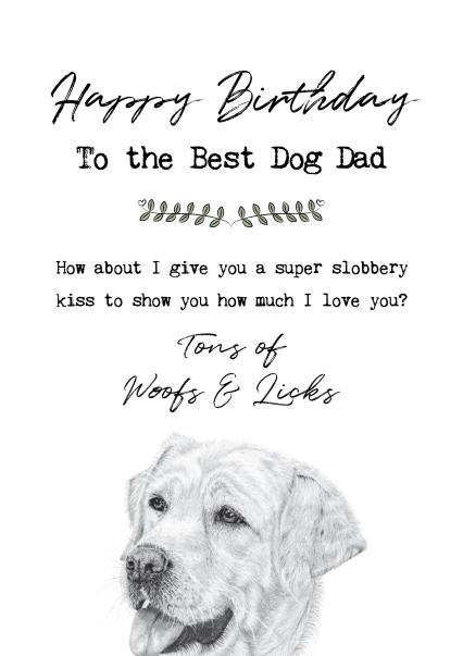 Labrador Dog Dad Birthday Card | thortful