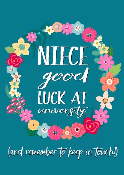 Niece Good Luck at University | thortful