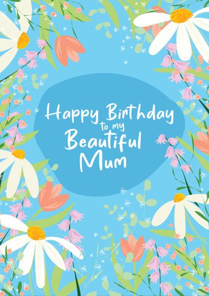 Pretty floral Birthday Card for Mum | thortful