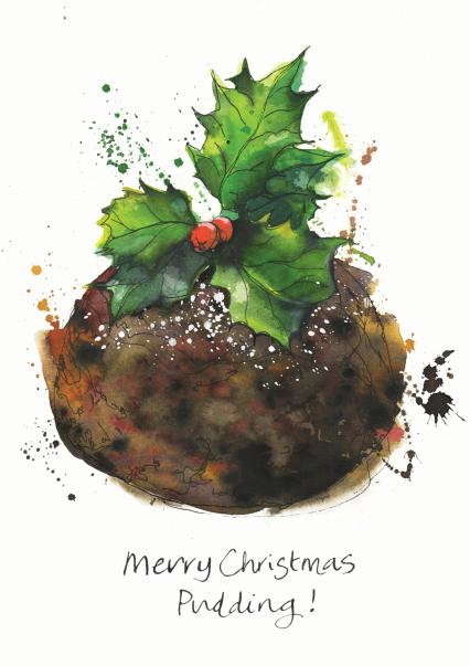Delicious Christmas pudding card for someone's pudding! | thortful