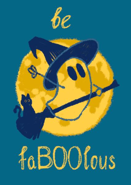 Funny Halloween greeting card - be faBOOlous | thortful