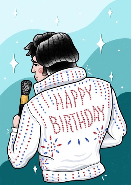 Happy Birthday Card From Elvis Elvis Presley Personalisation Birthday